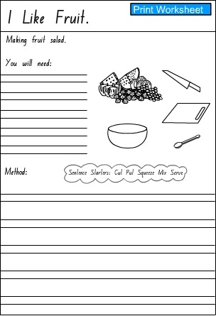 fruit salad making activity